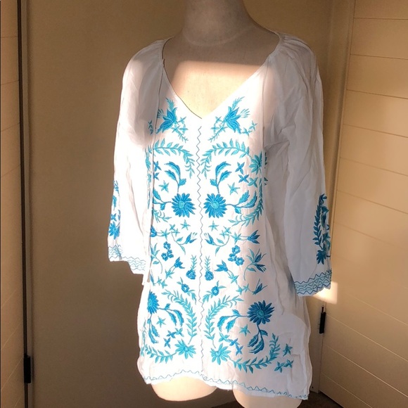 Johnny Was | Tops | Johnny Wass Embroidered Tunic | Poshmark